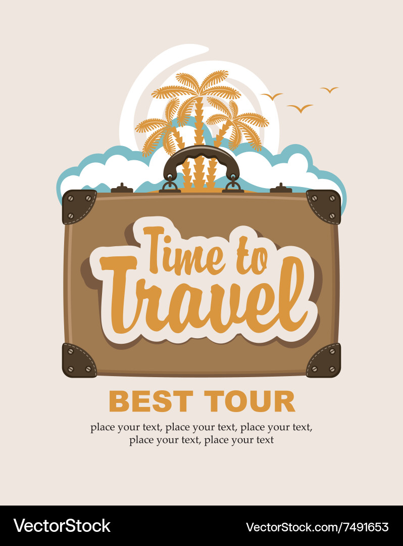 Time to travel Royalty Free Vector Image - VectorStock