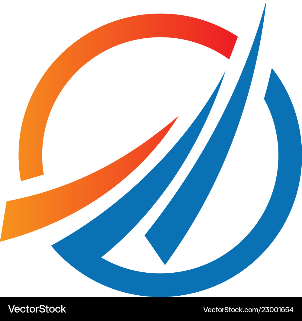 Abstract Progress Circle Logo Royalty Free Vector Image