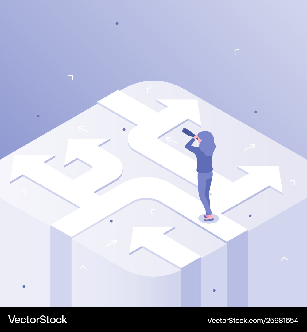 Career Crossroads Decision Royalty Free Vector Image