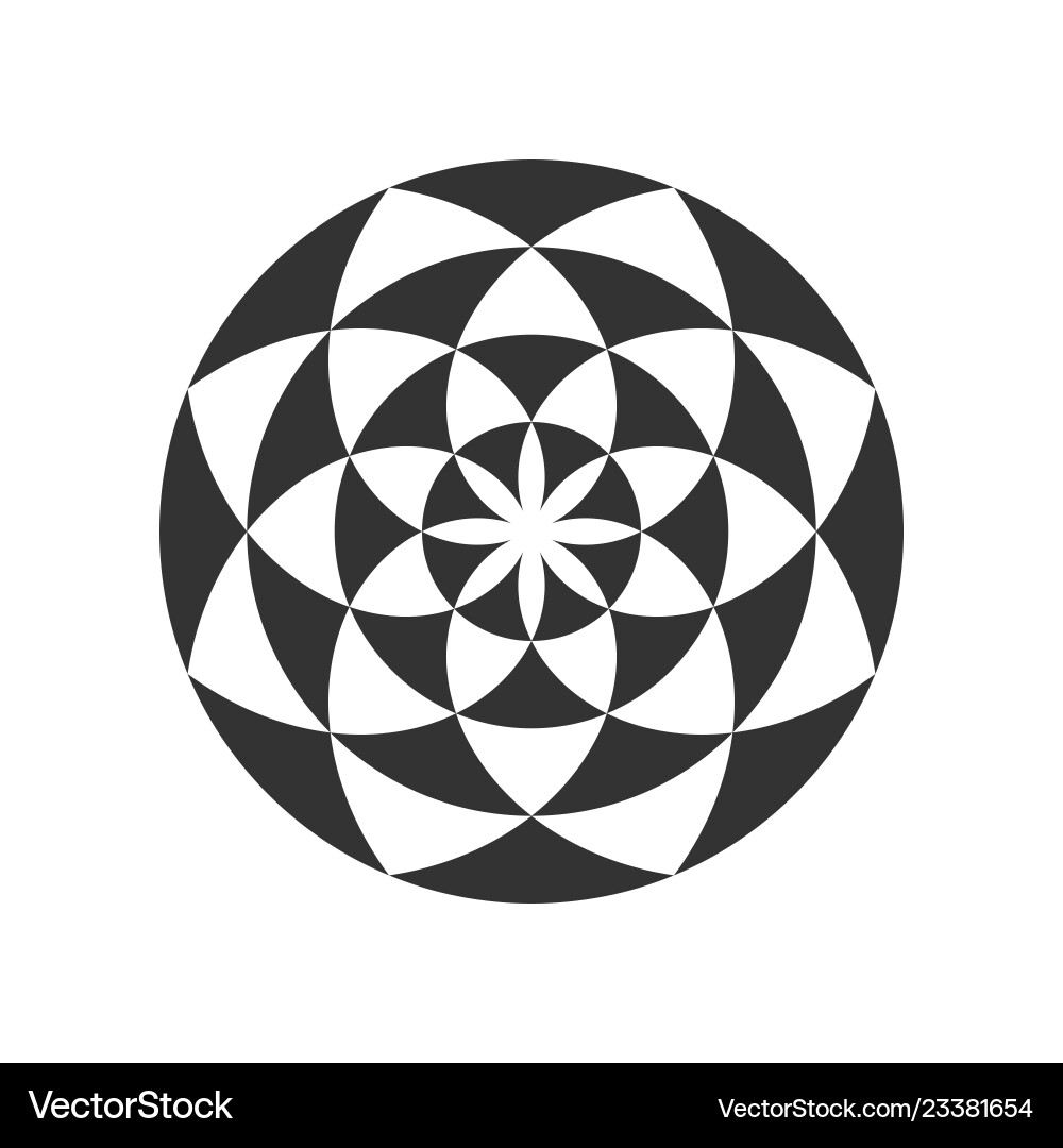 Circular fractal design element Royalty Free Vector Image
