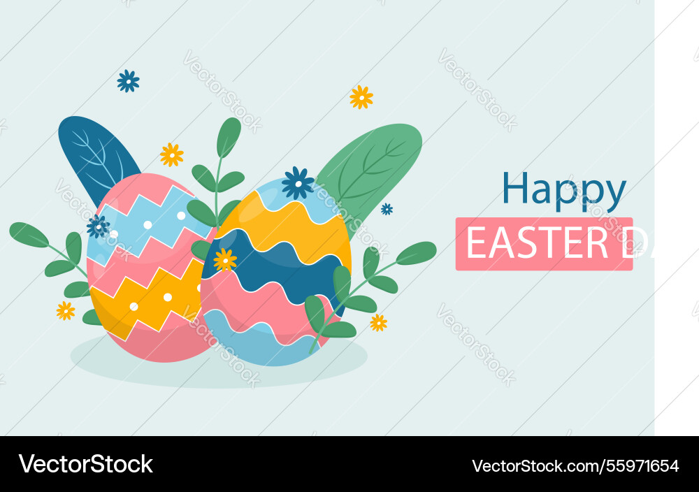 Easter background with cute egg Royalty Free Vector Image