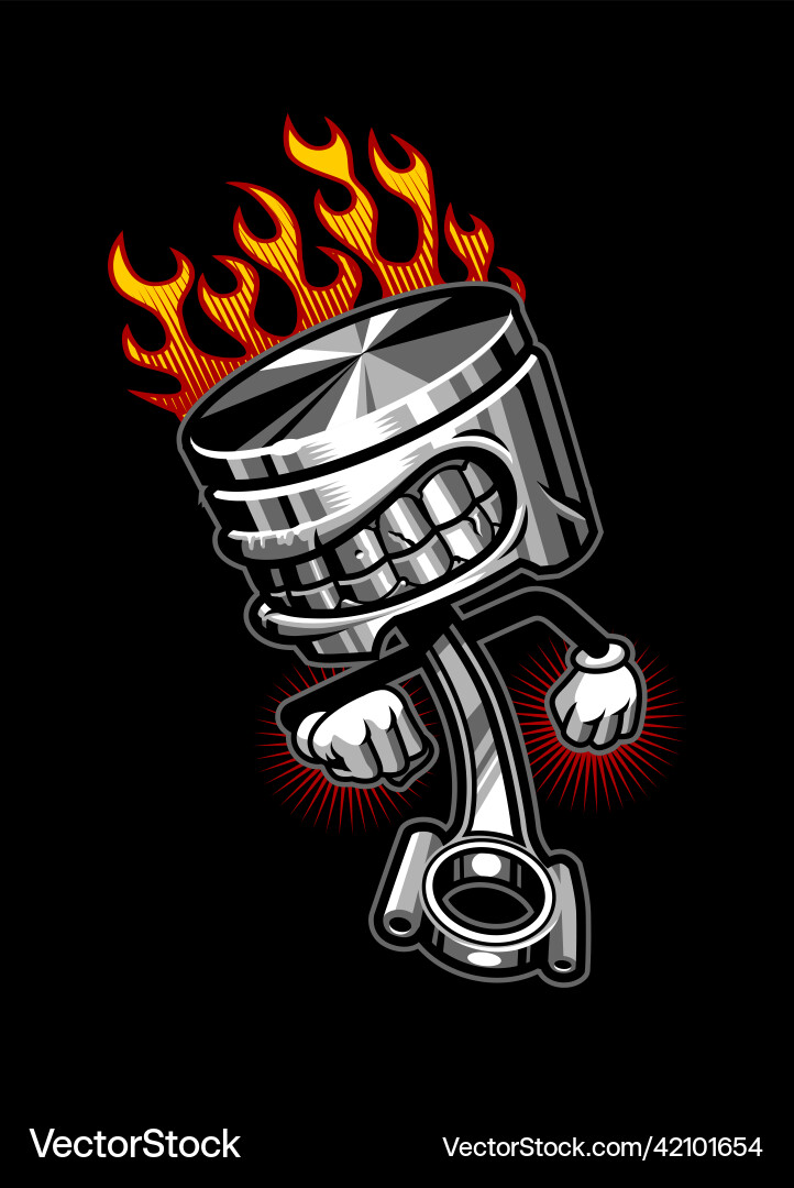 Engine Piston Graphic Royalty Free Vector Image