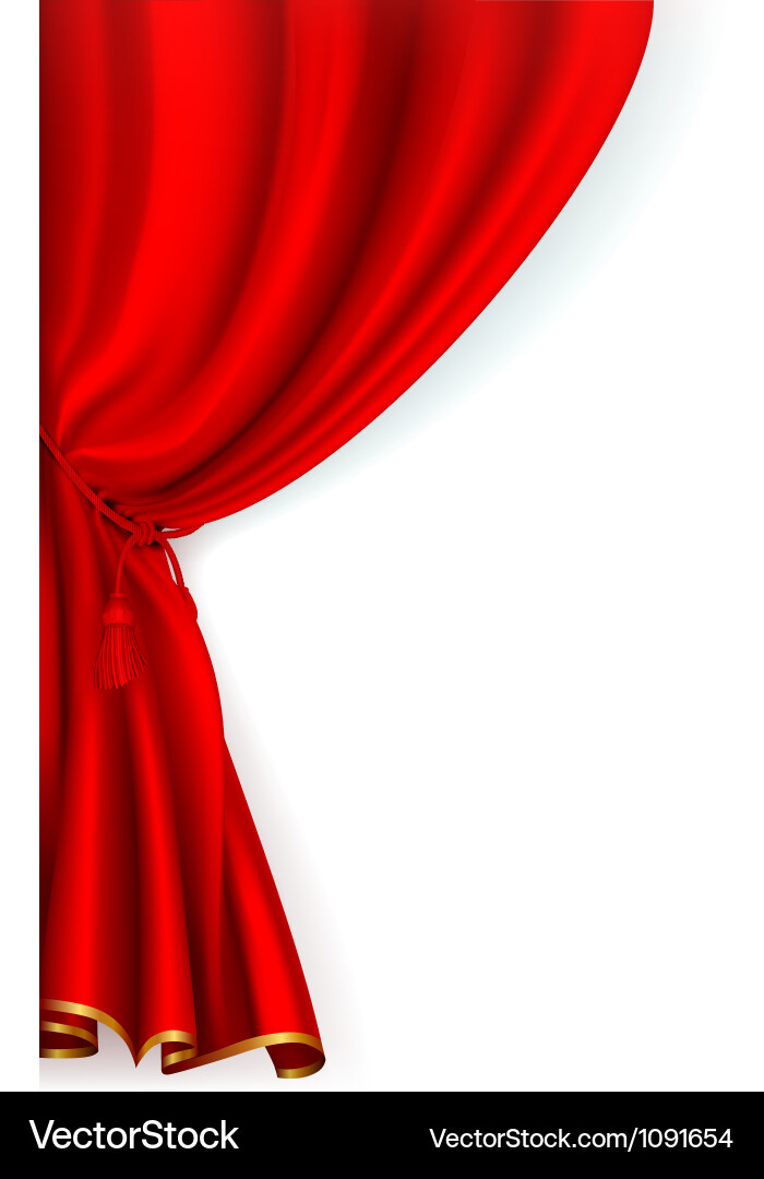 Red curtain Royalty Free Vector Image - VectorStock