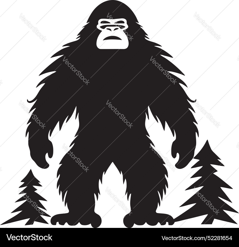 Sasquatch symphony whimsical bigfoot logo design Vector Image