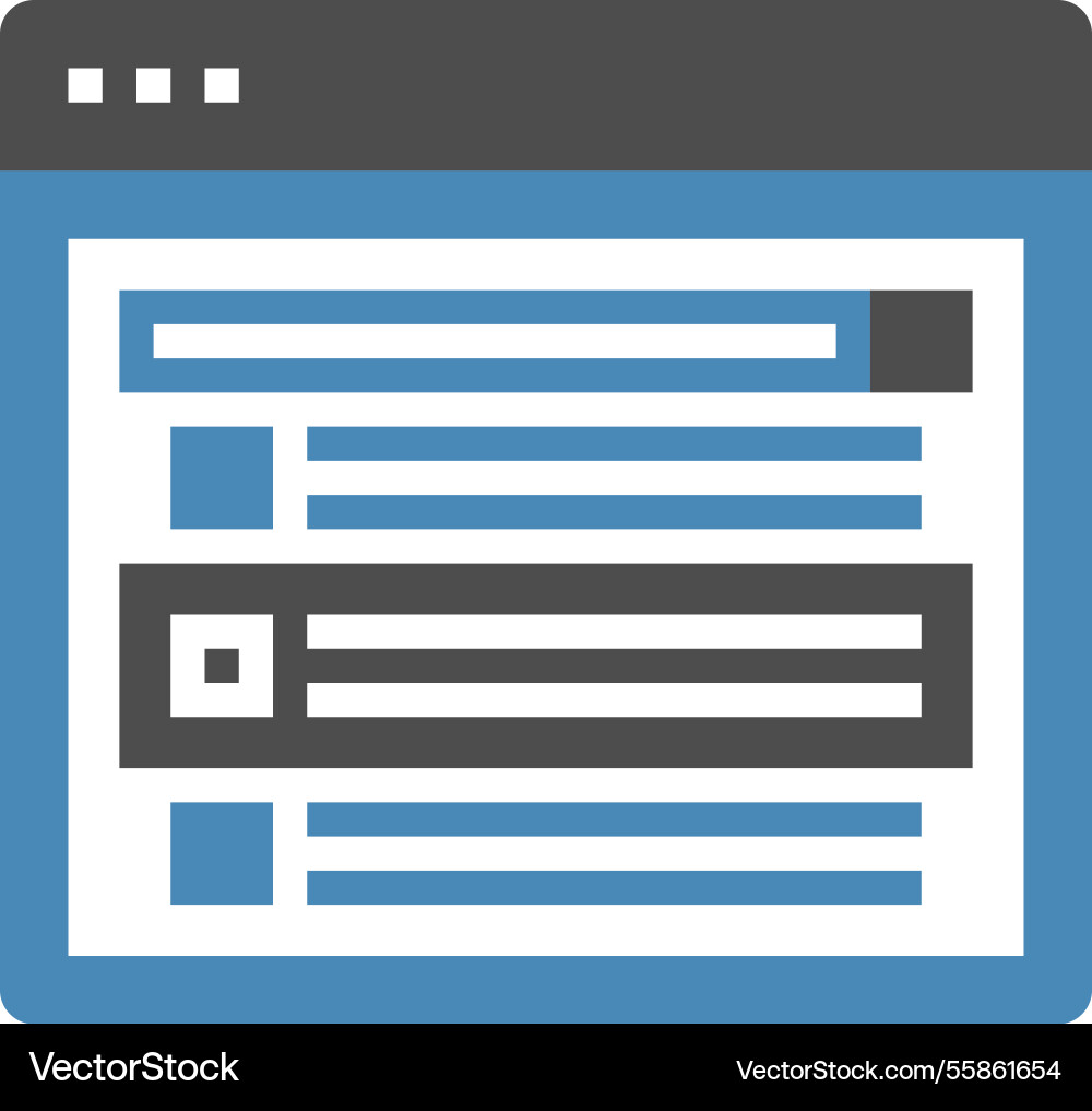 Search results flat web icon concept Royalty Free Vector