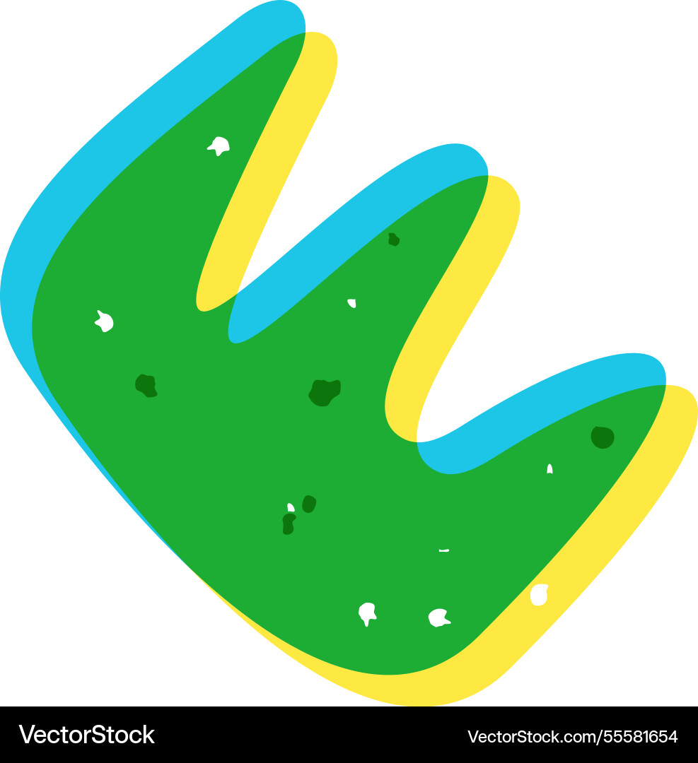 Sharp edge geometric risograph element Royalty Free Vector