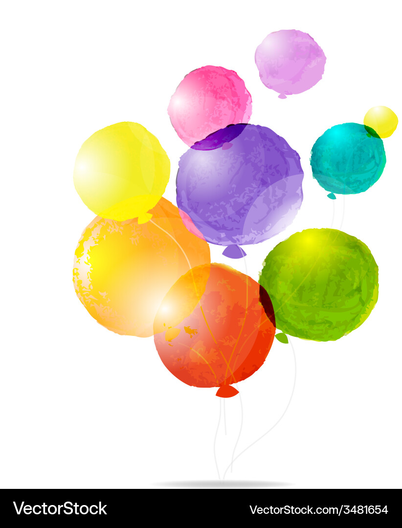 Watercolor balloon Royalty Free Vector Image - VectorStock