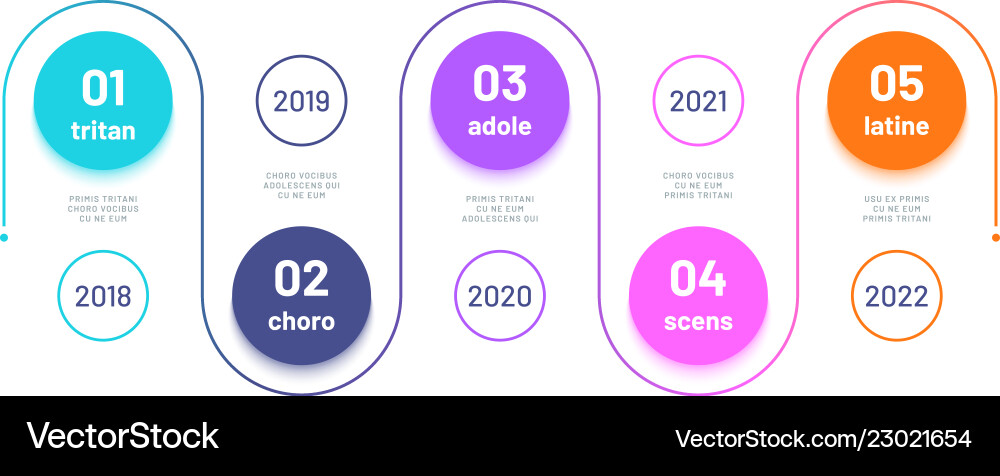 Workflow chart 5 steps infographic optional Vector Image