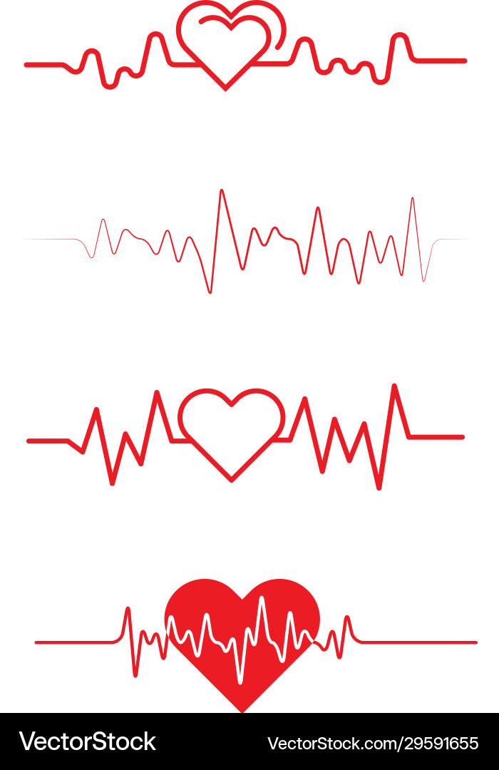 Art design health medical heartbeat pulse Vector Image