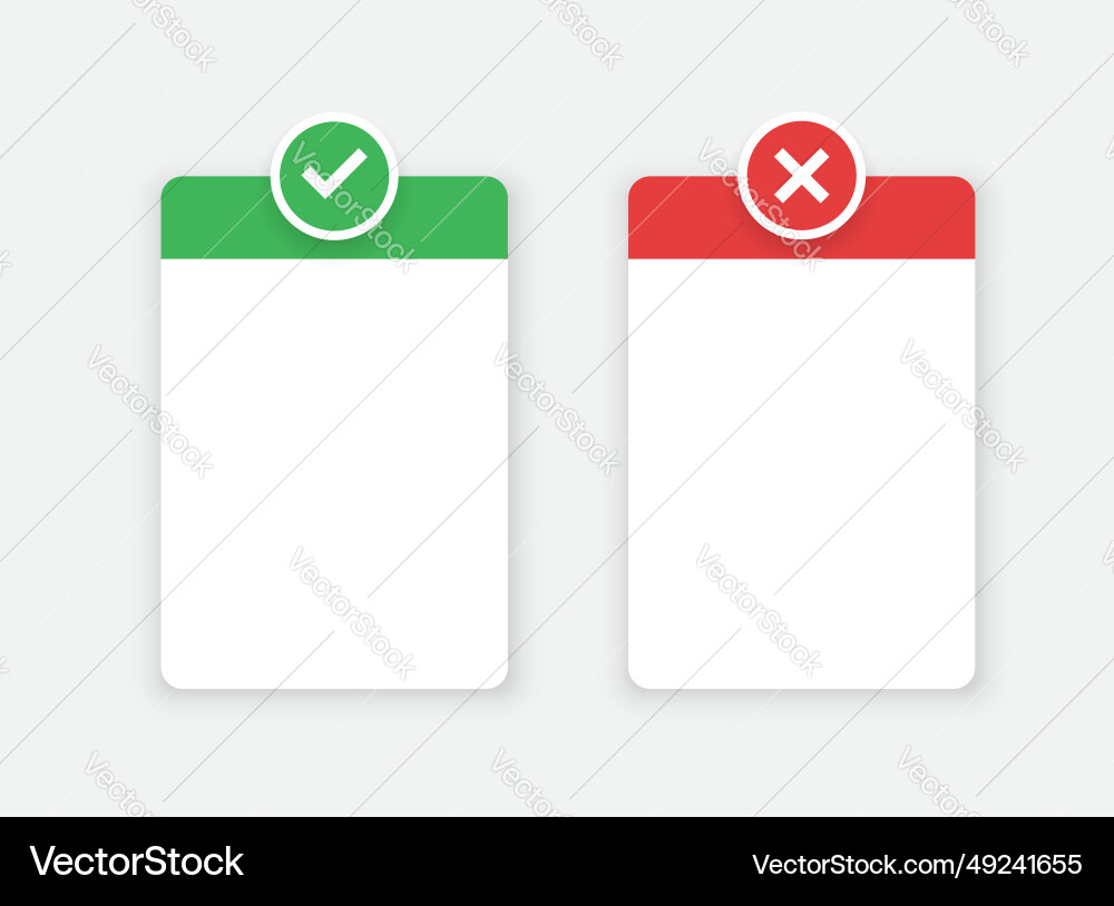 Do and dont icon in flat style dos donts Vector Image