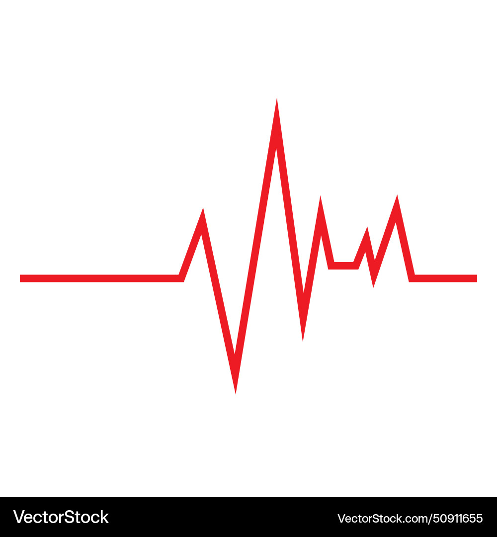 Heart beat pulse logo Royalty Free Vector Image