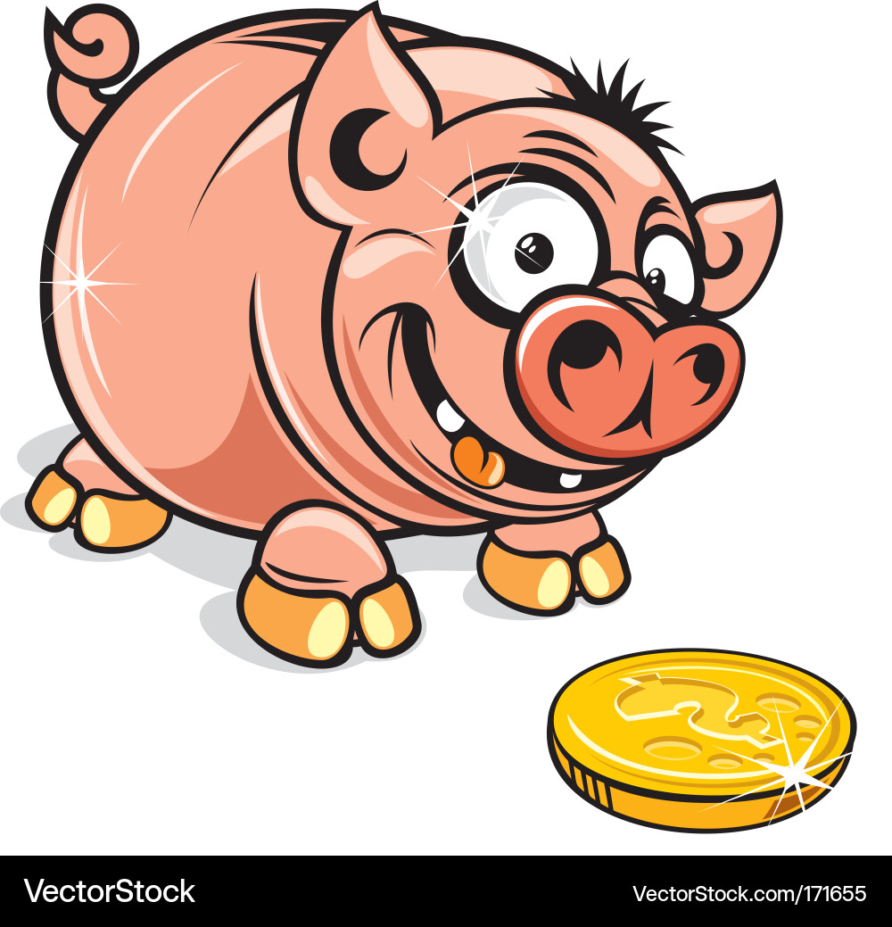 Piggy bank Royalty Free Vector Image - VectorStock