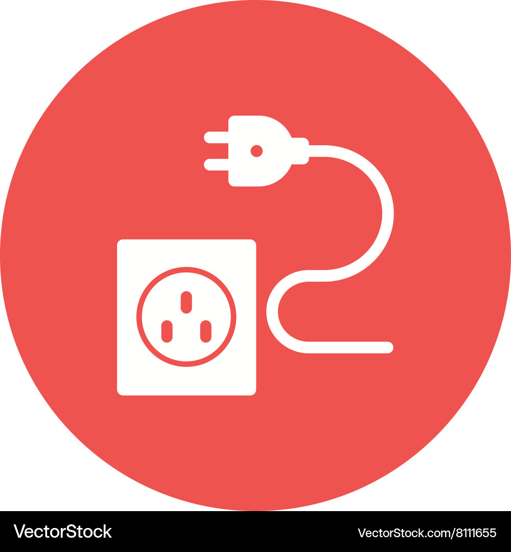 Wire and plug Royalty Free Vector Image - VectorStock