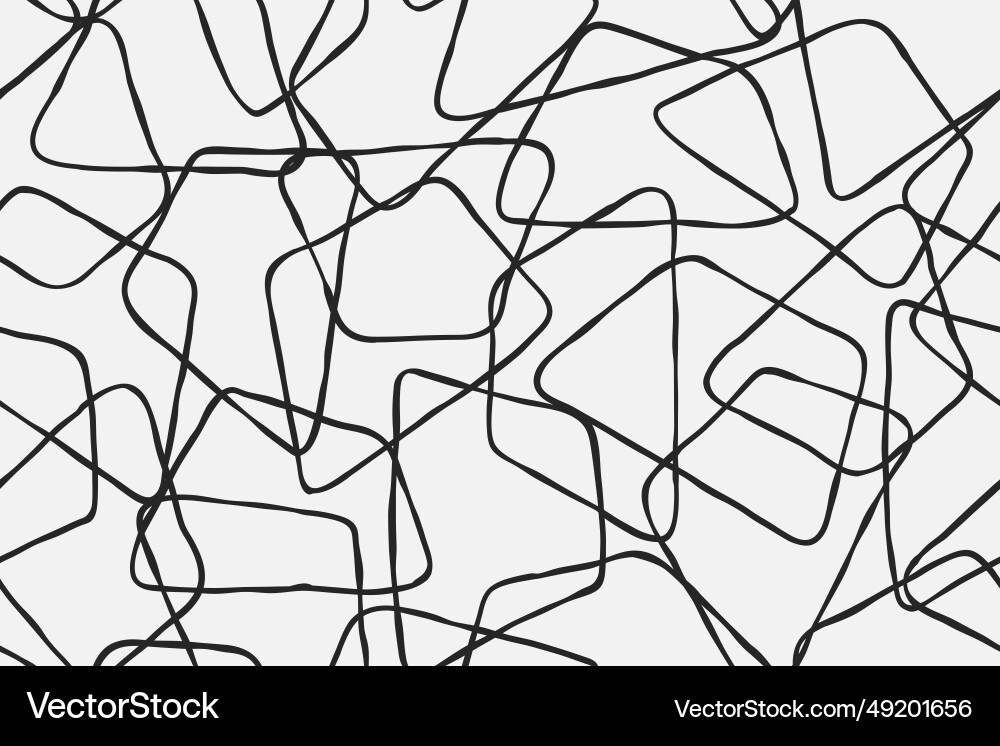 Abstract doodle seamless pattern-voronoi-mesh Vector Image