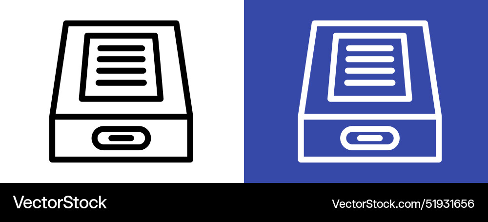 Folder box icon logo set Royalty Free Vector Image