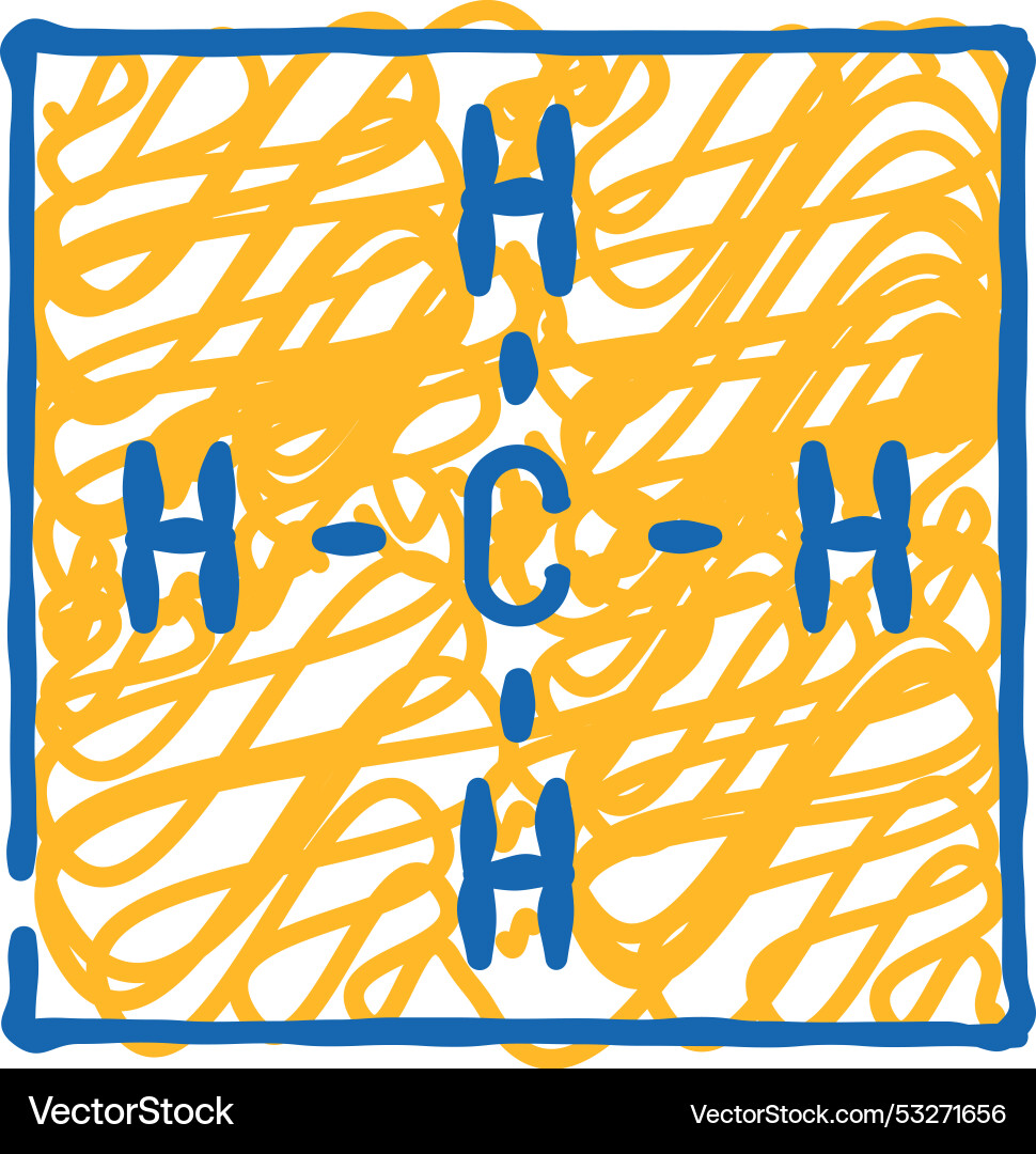 Methane biogas chemical icon doodle Royalty Free Vector