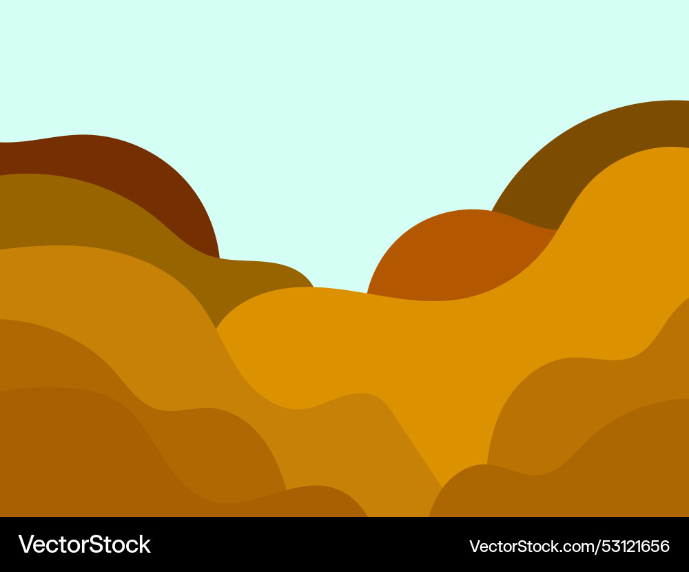 Mountain landscape in minimalist style panorama Vector Image