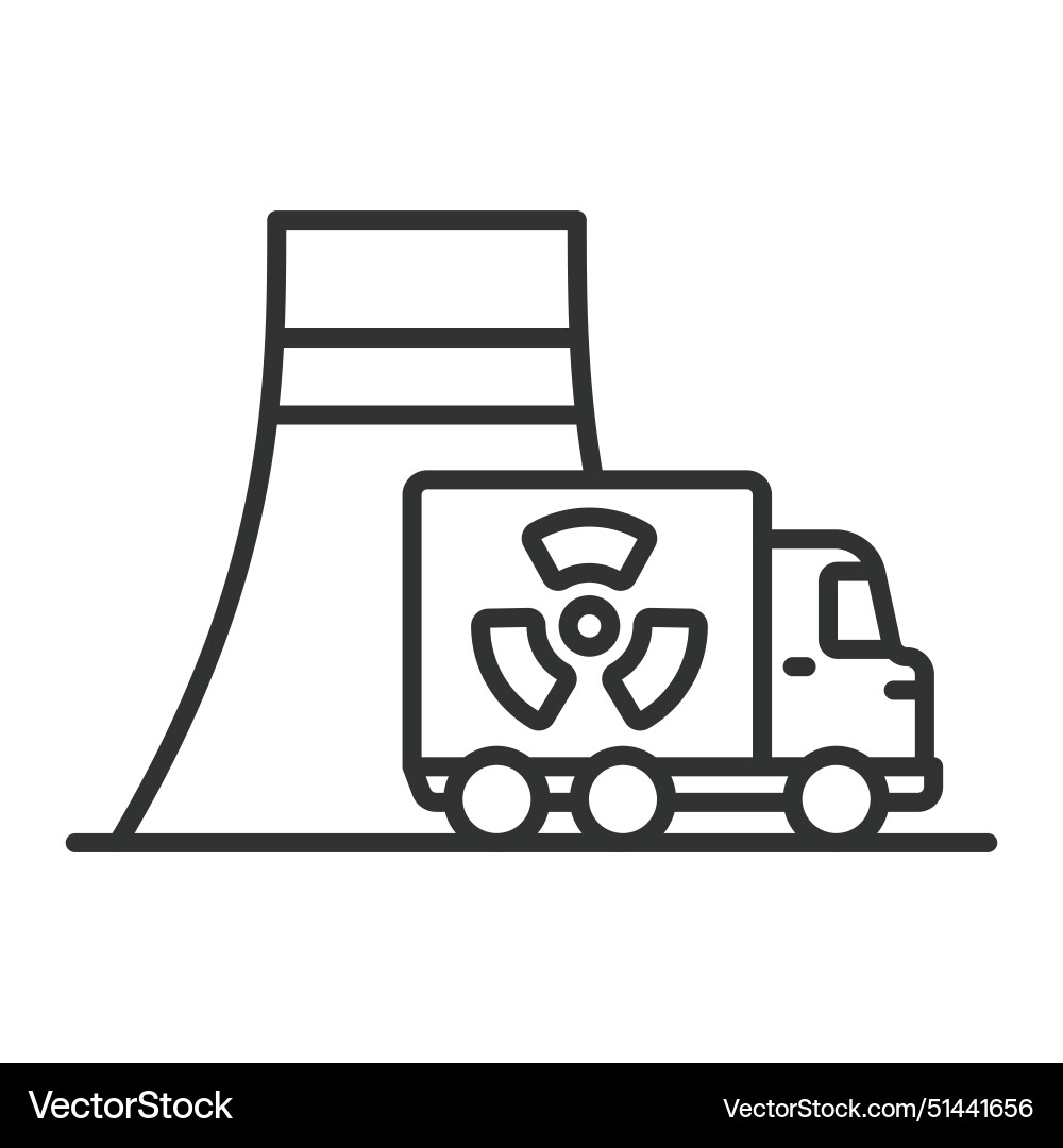 Nuclear transportation in line design Royalty Free Vector