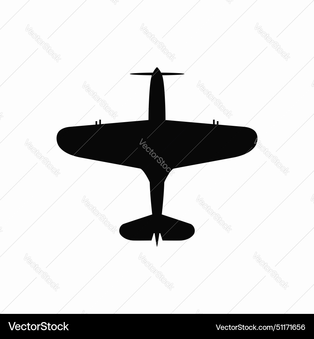 Old fighter aircraft icon Royalty Free Vector Image