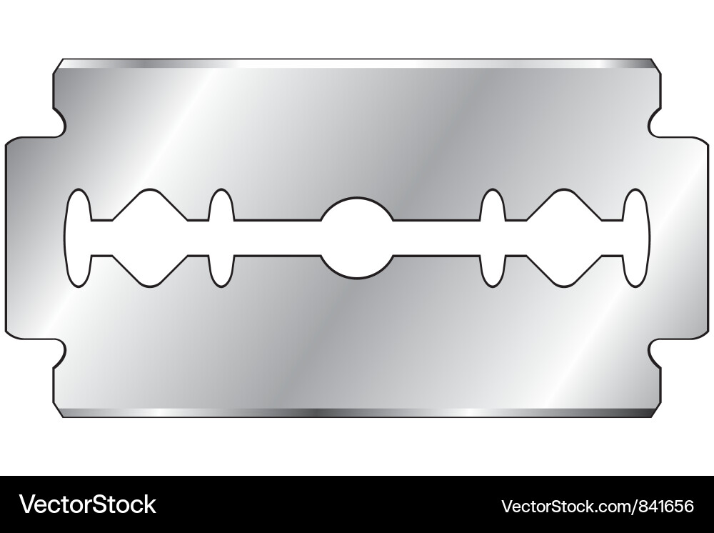 Single Razor Blade Royalty Free Vector Image - VectorStock