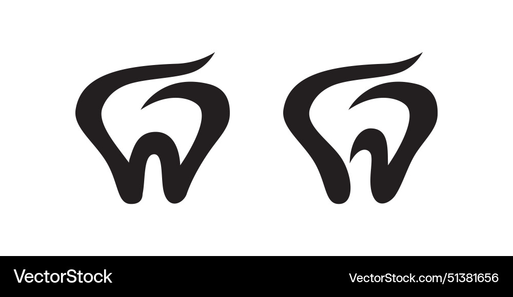 Tooth logo design Royalty Free Vector Image - VectorStock