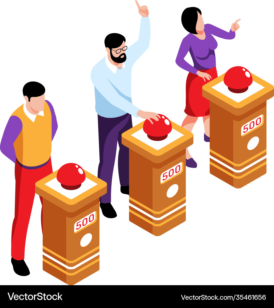 Tv contest quiz composition Royalty Free Vector Image