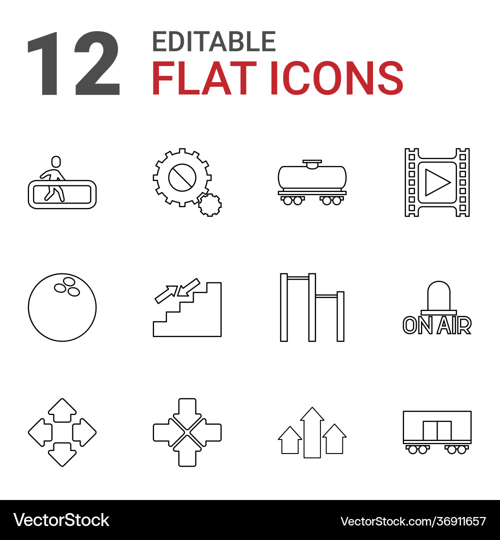 12 motion icons Royalty Free Vector Image - VectorStock
