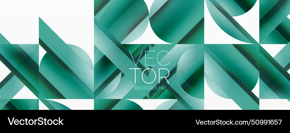Aqua triangle pattern in green and white Vector Image
