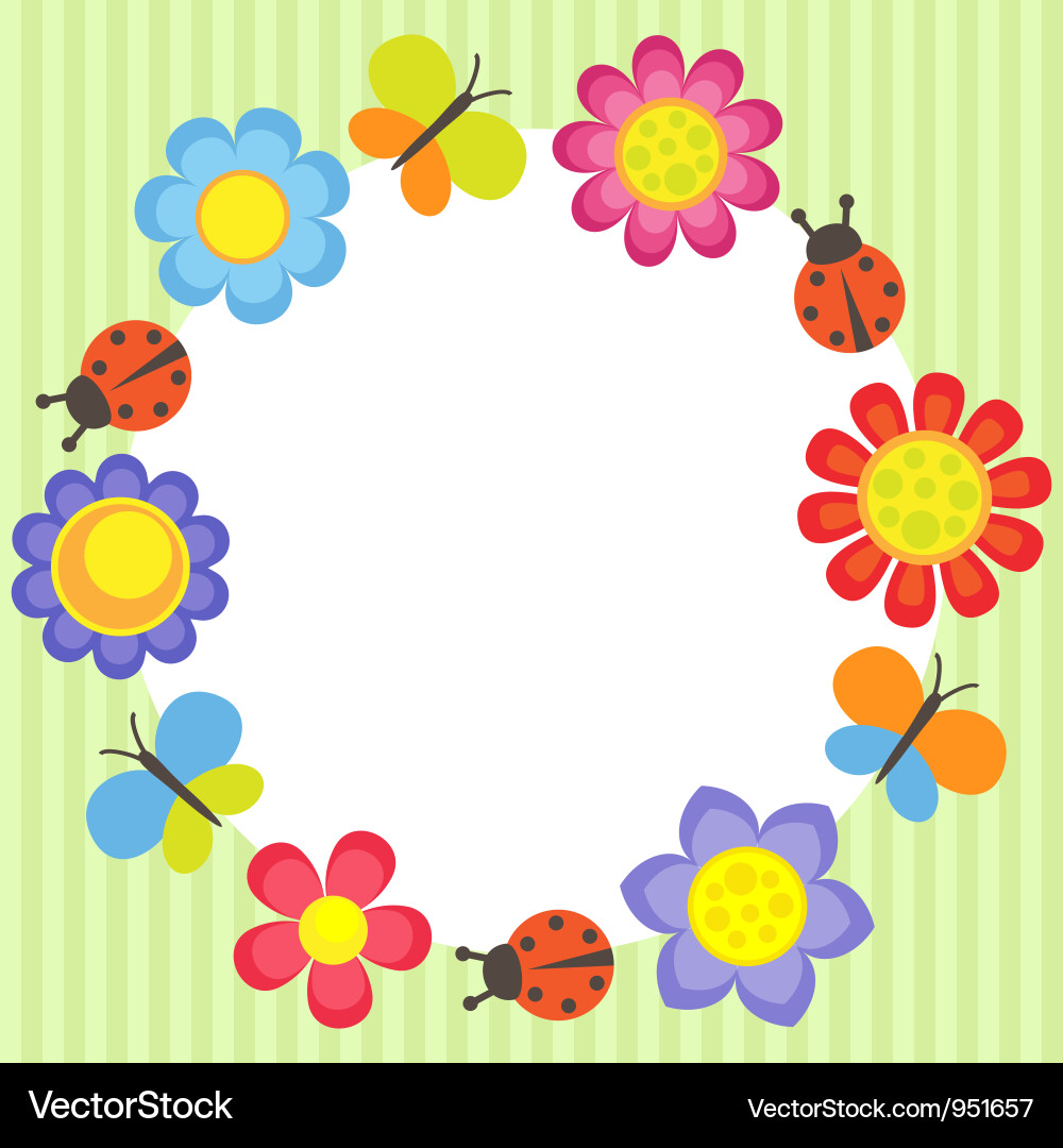 Floral Flower Frame Royalty Free Vector Image - VectorStock