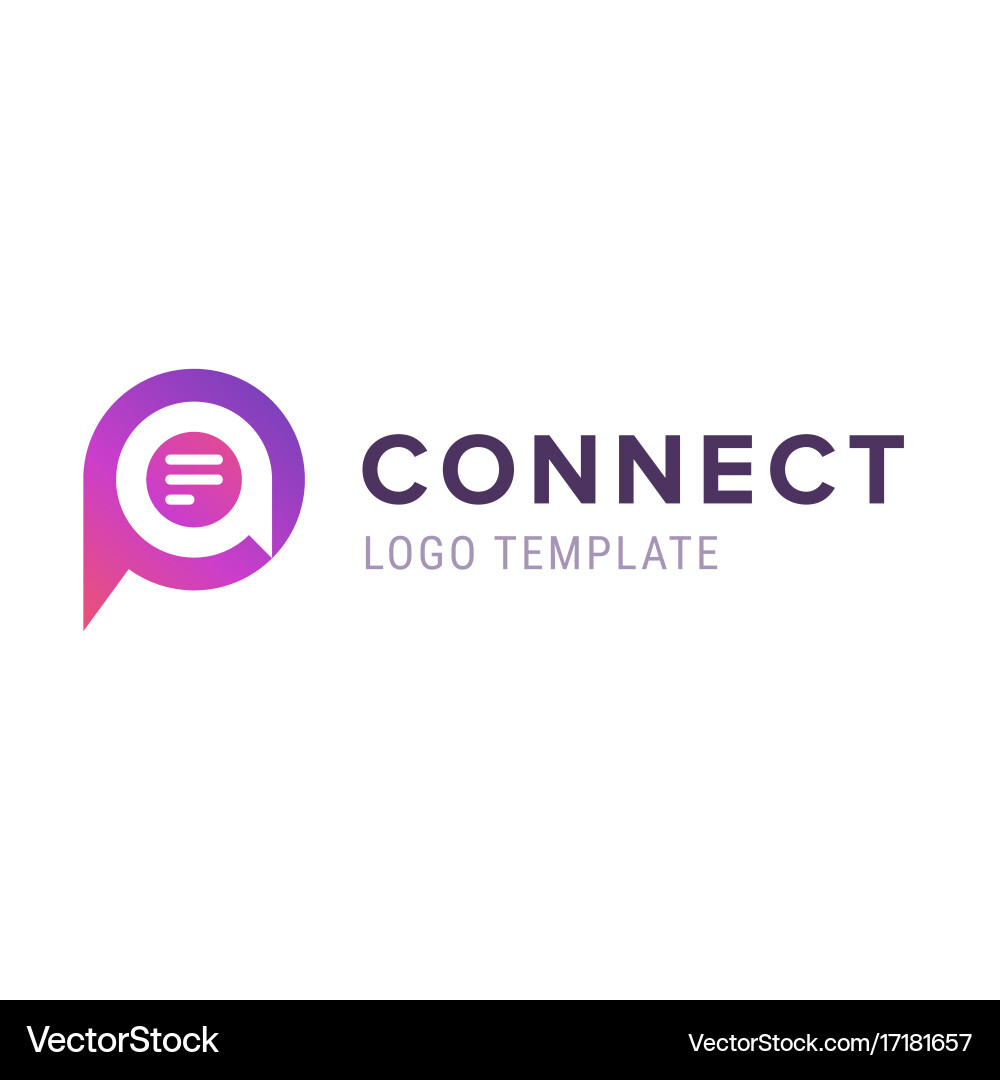 Message or comment logo template speech bubble Vector Image
