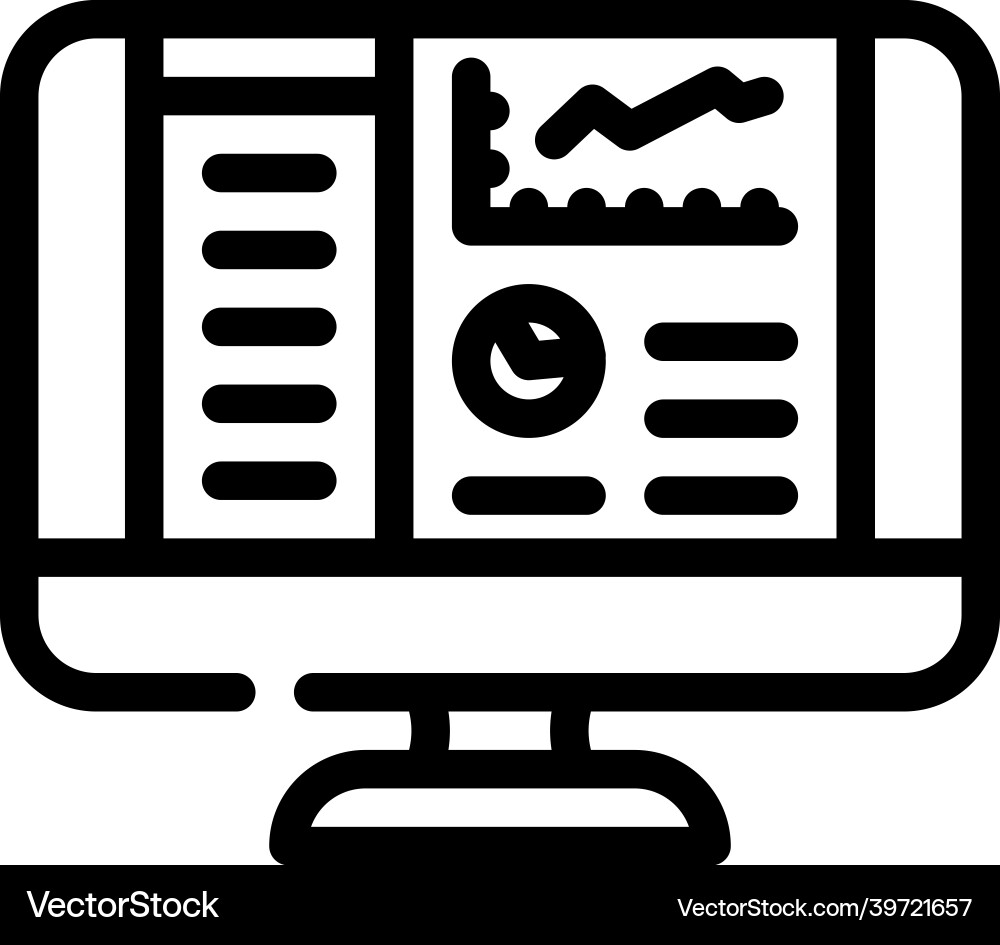 Reporting System Icon Royalty Free Vector Image