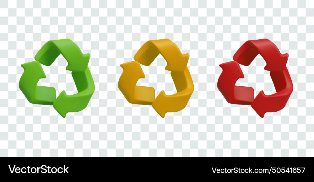 Universal recycling symbol three arrows arranged Vector Image