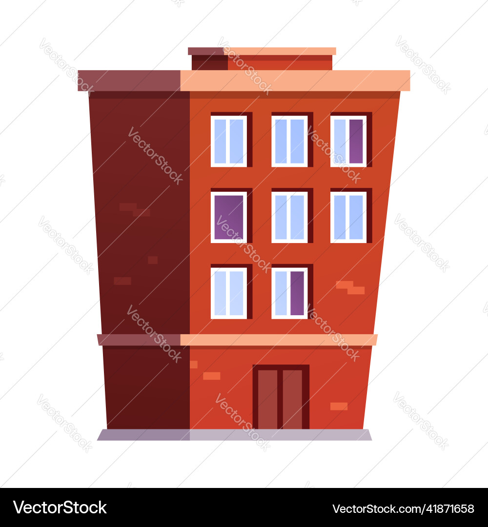 Apartment house - flat design style object Vector Image
