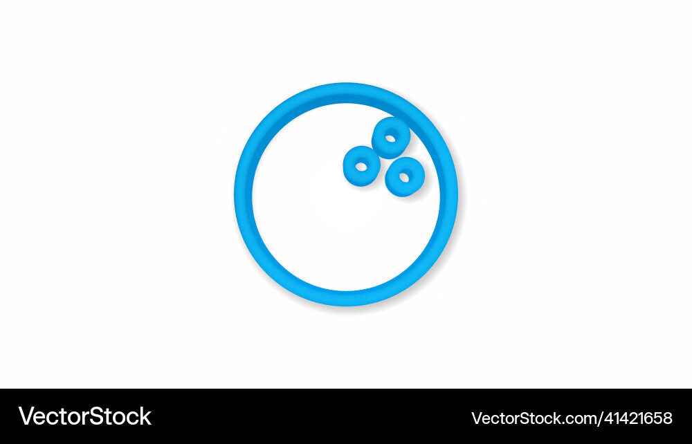 Bowling ball realistic icon 3d line Royalty Free Vector