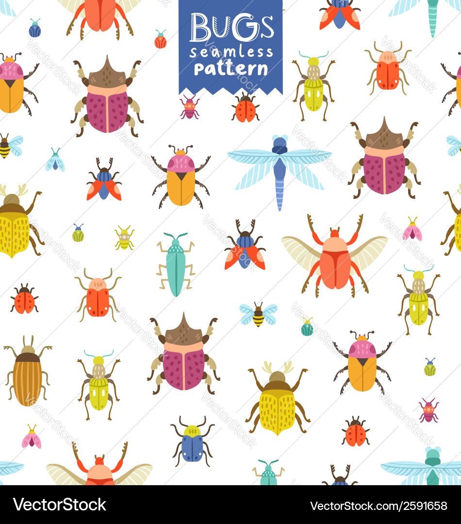 Bugs Seamless Pattern Vector Images (over 8,600)