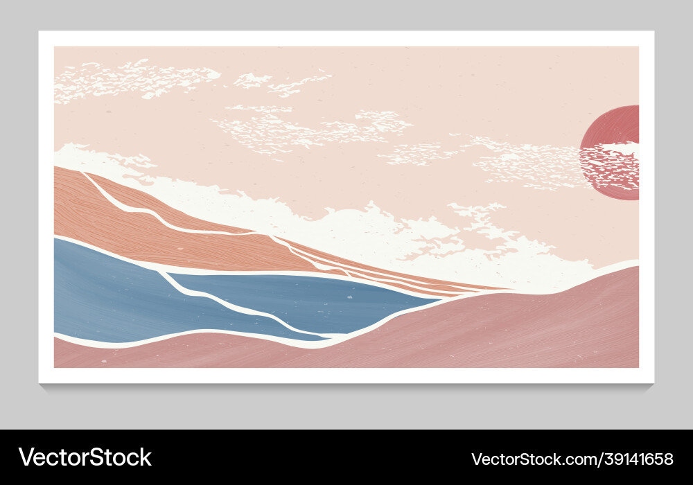 Creative minimalist modern line art print Vector Image