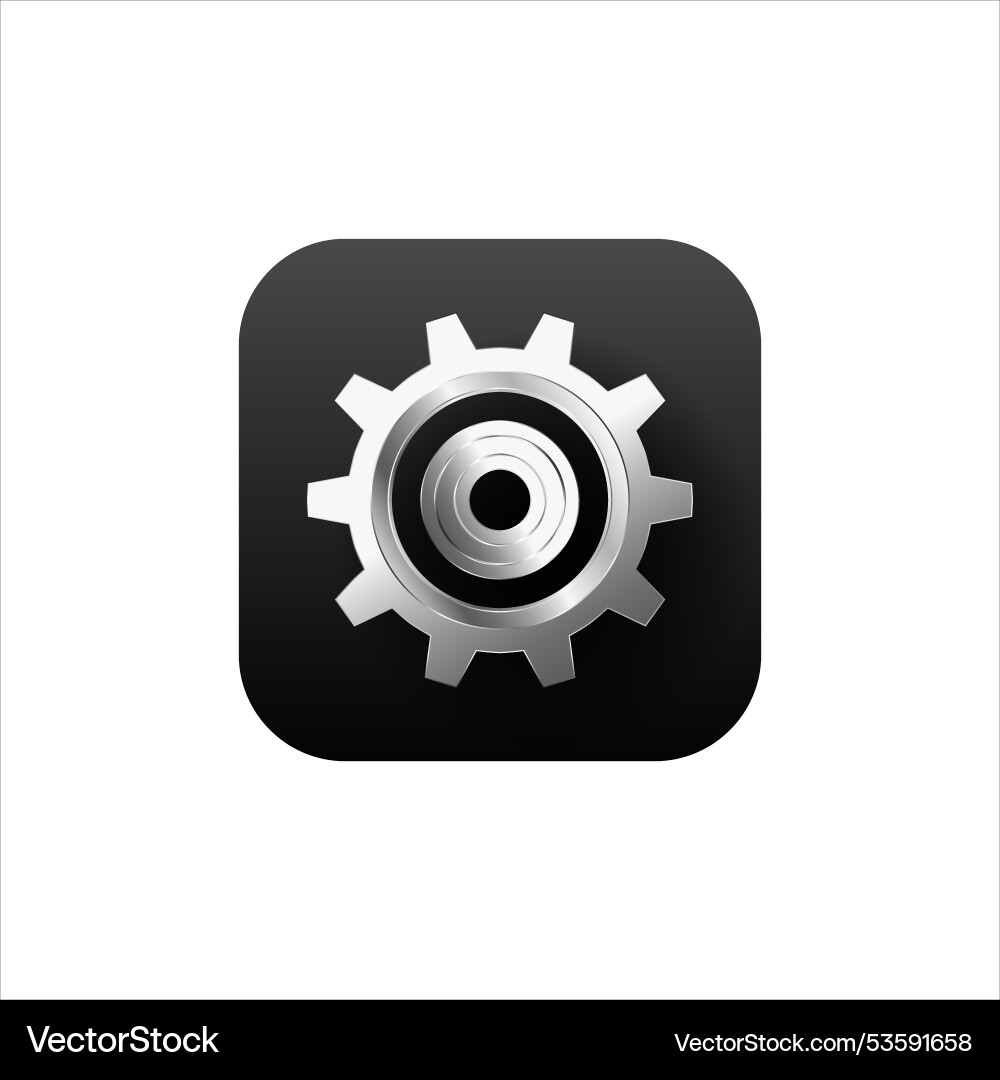 Icon of settings application in black color Vector Image
