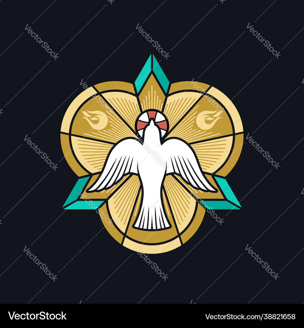 Image a dove - symbol holy spirit Royalty Free Vector Image