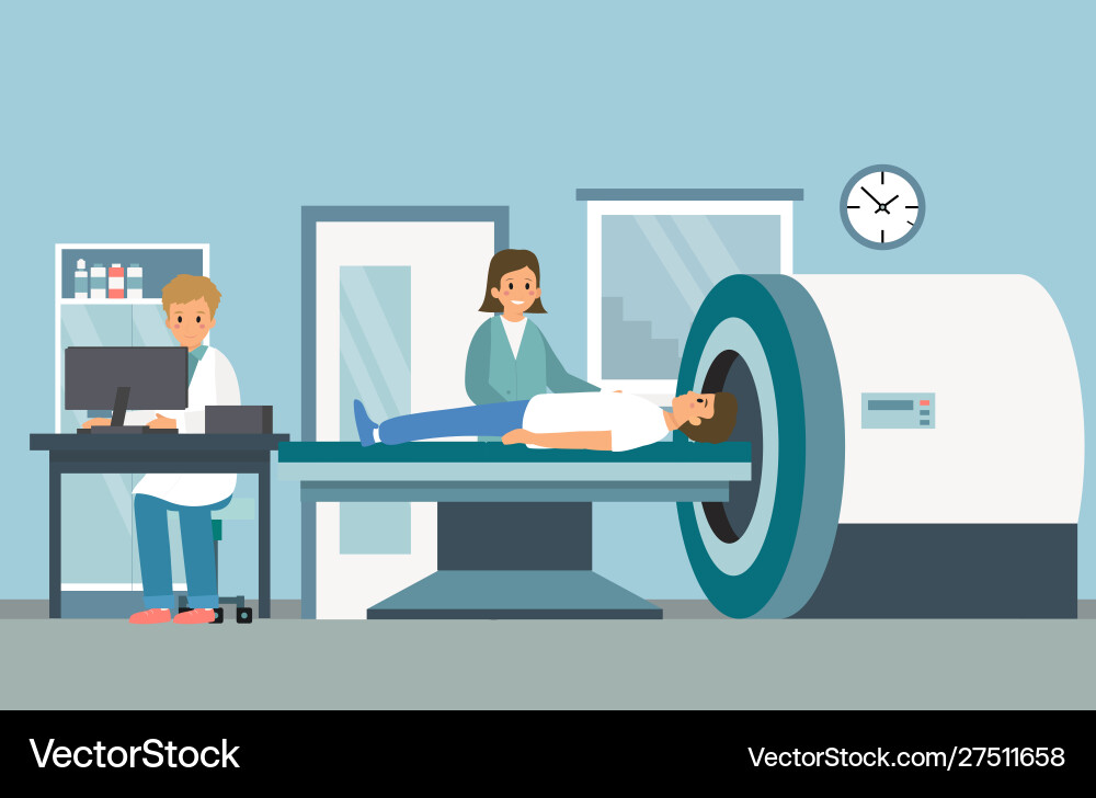 Magnetic resonance therapy flat style Royalty Free Vector