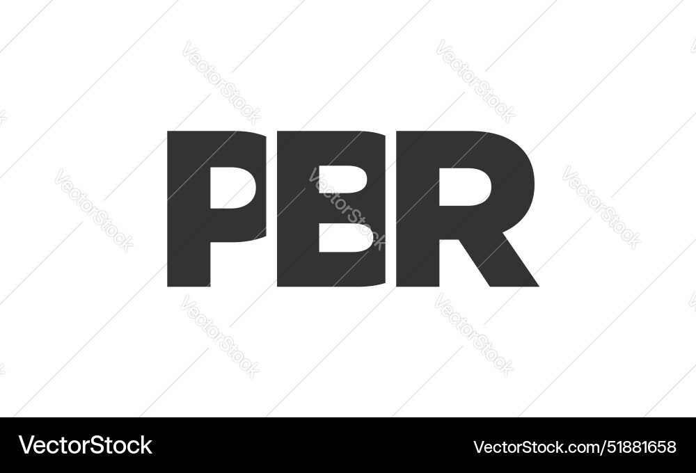 Pbr logo design template with strong and modern Vector Image