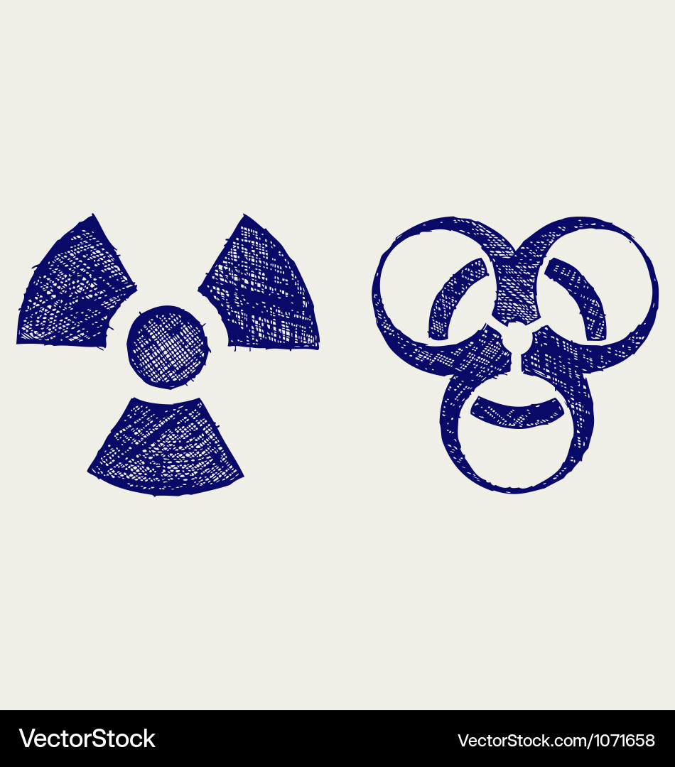Radioactive Doodle Royalty Free Vector Image - VectorStock