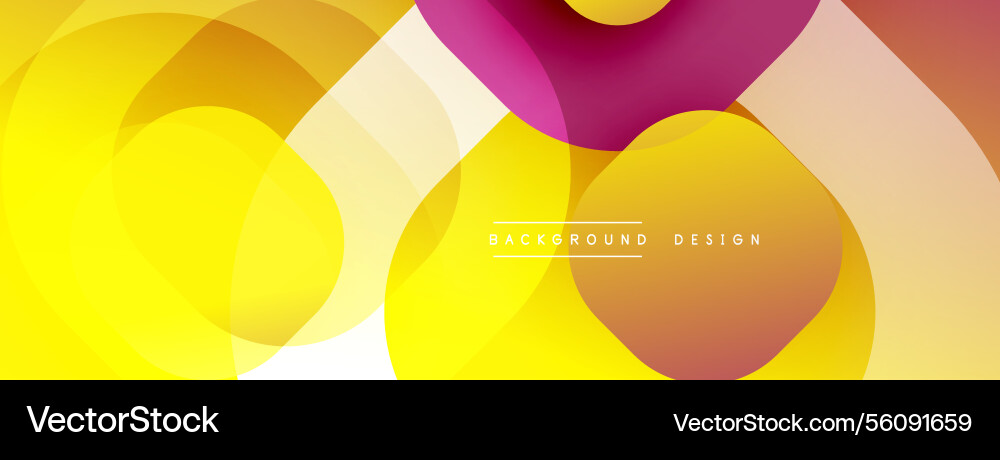 Circular abstract design with overlapping Vector Image