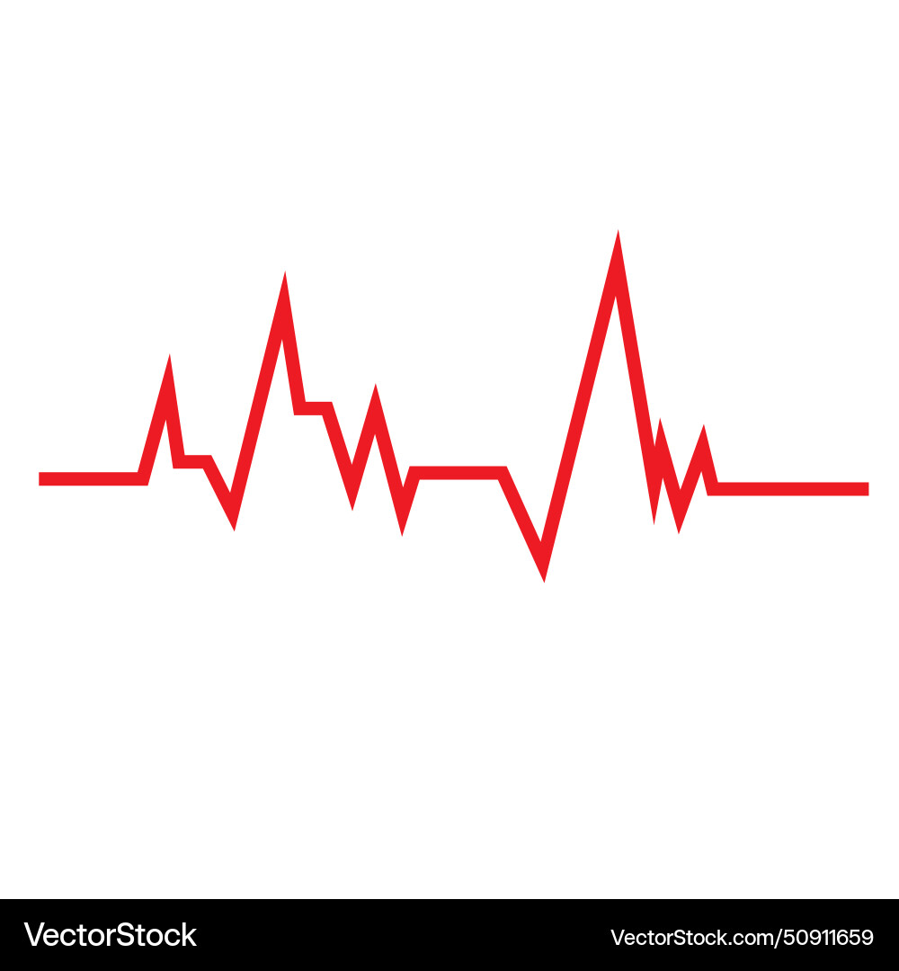 Heart beat pulse logo Royalty Free Vector Image