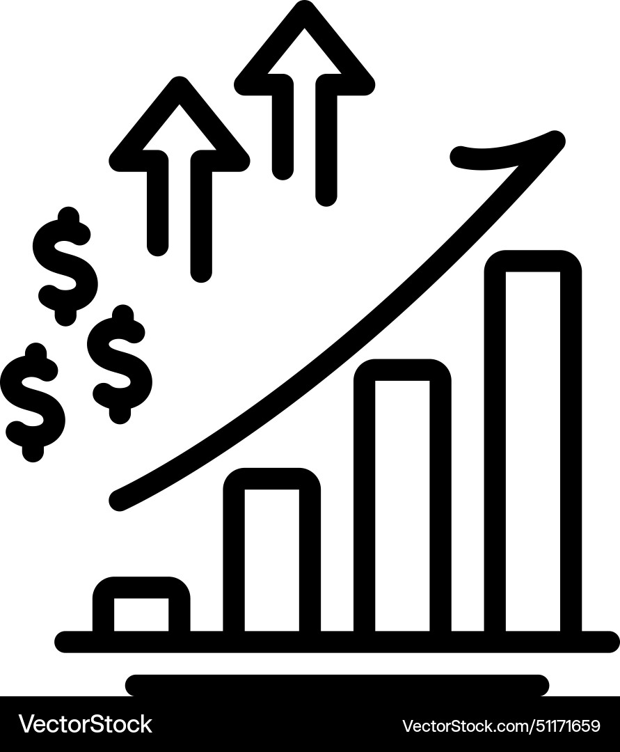 Increasing revenue Royalty Free Vector Image - VectorStock