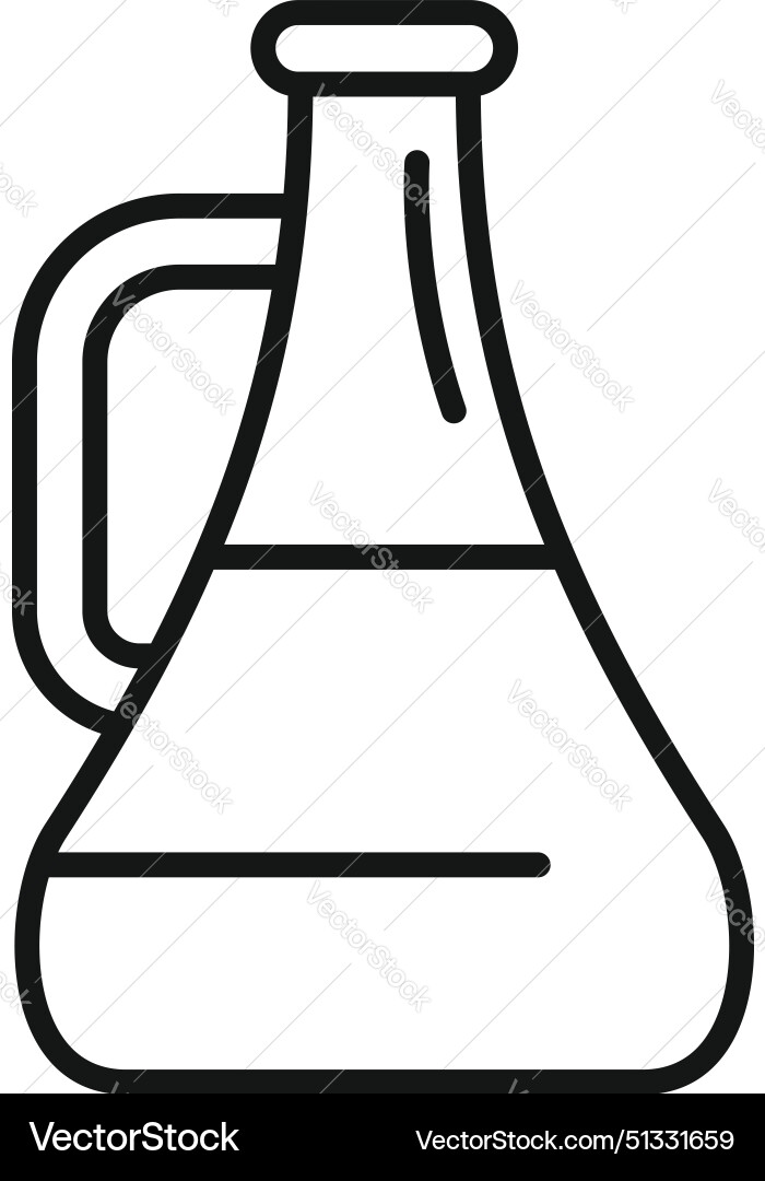 Laboratory erlenmeyer flask line icon Royalty Free Vector
