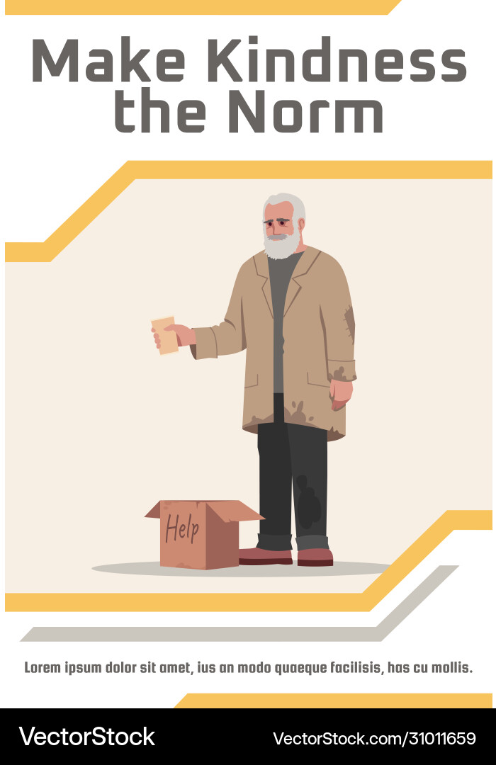 Make kindness norm poster template Royalty Free Vector Image