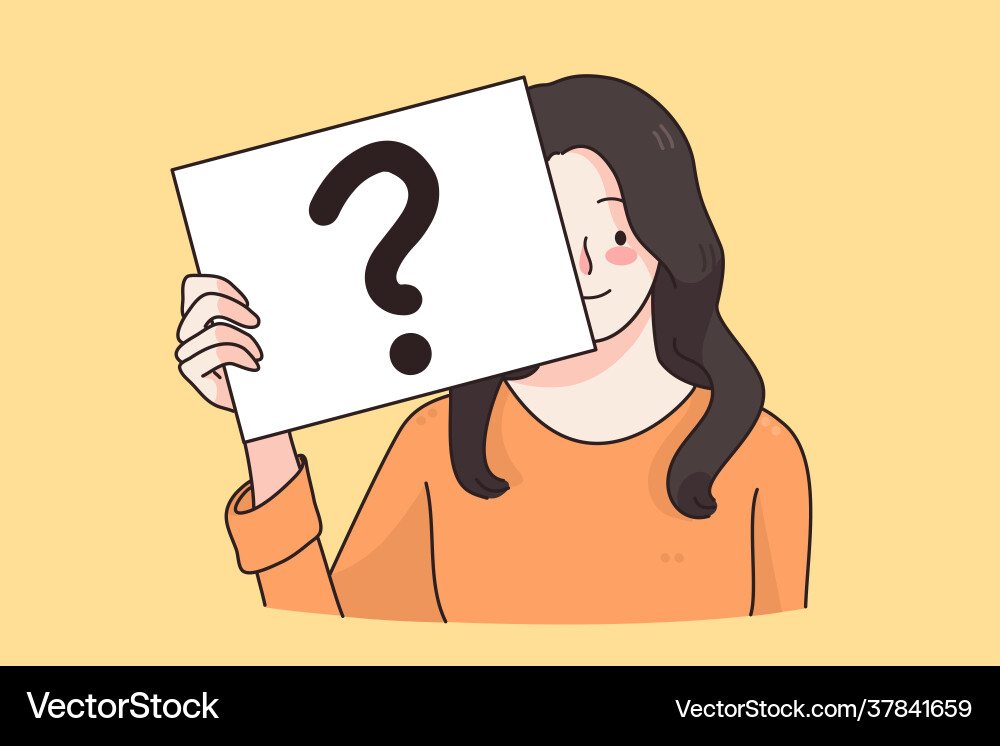 Question doubt asking concept Royalty Free Vector Image