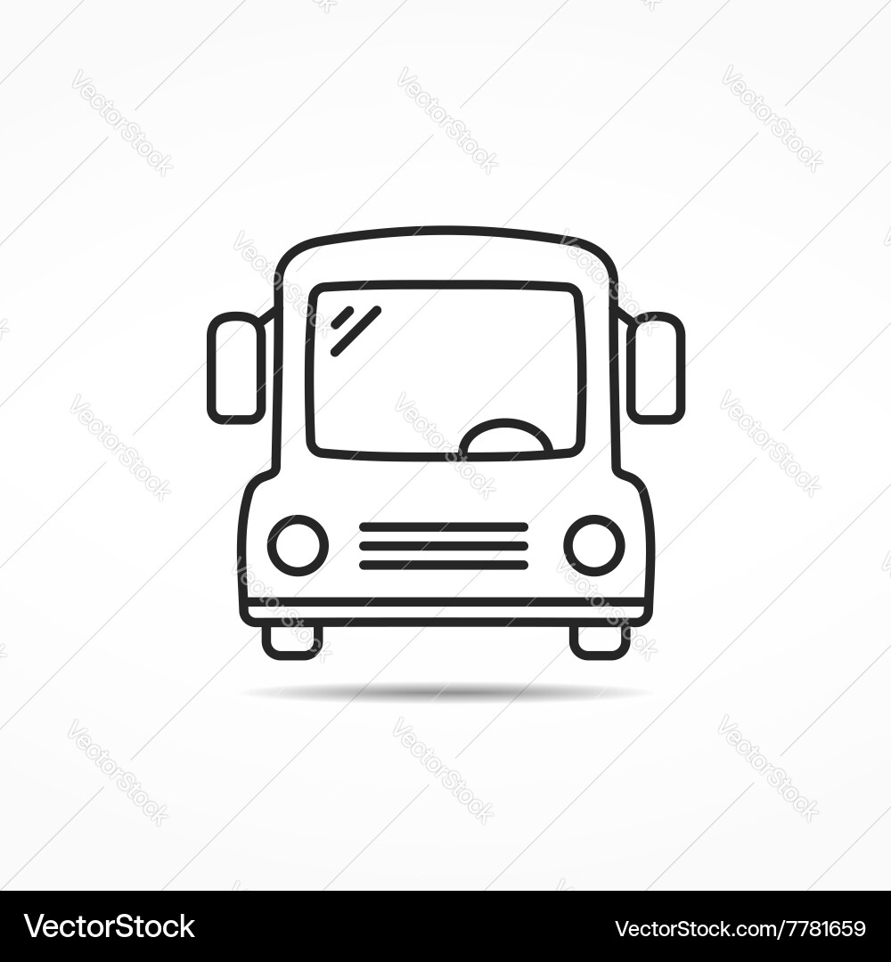 School bus line icon Royalty Free Vector Image
