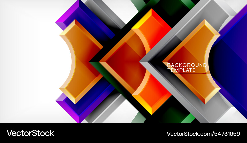 Square arrow shapes with round elements Royalty Free Vector