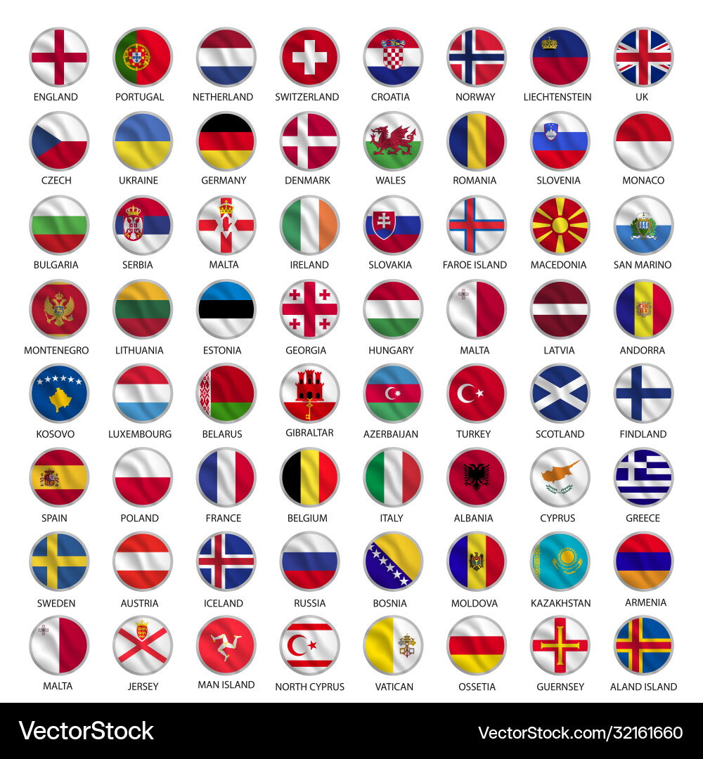 All European Countries Flags 4x6in Set Of 20 European Stick Flags